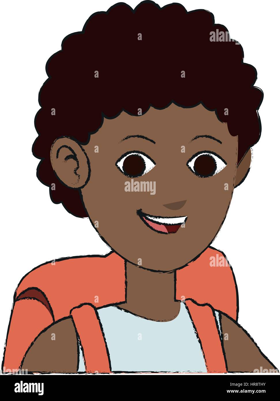face of handsome dark skin young man icon image Stock Vector Image ...