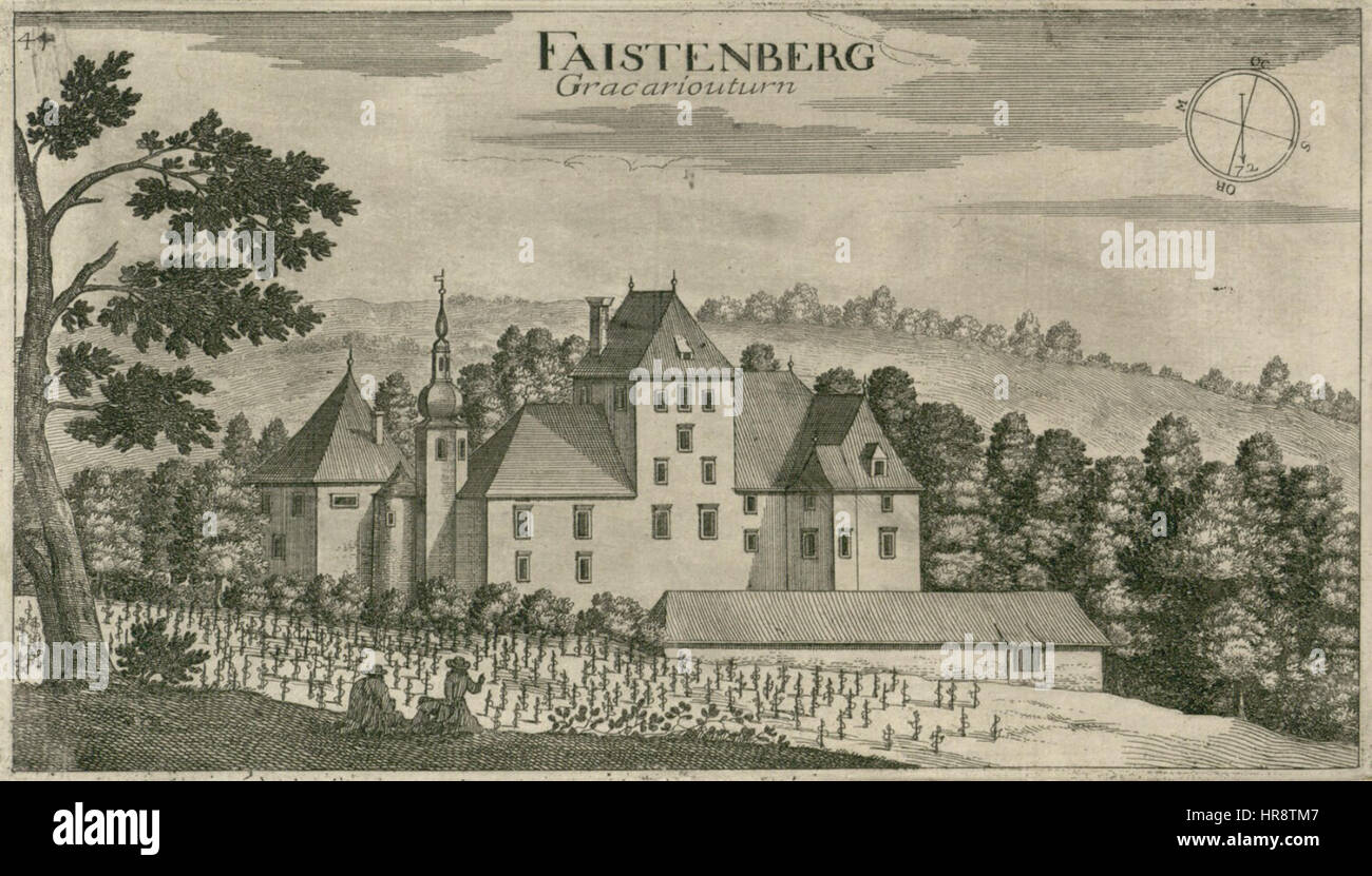 'Grad Gracarjev turn' by Johann Weichard von Valvasor is an engraving ...