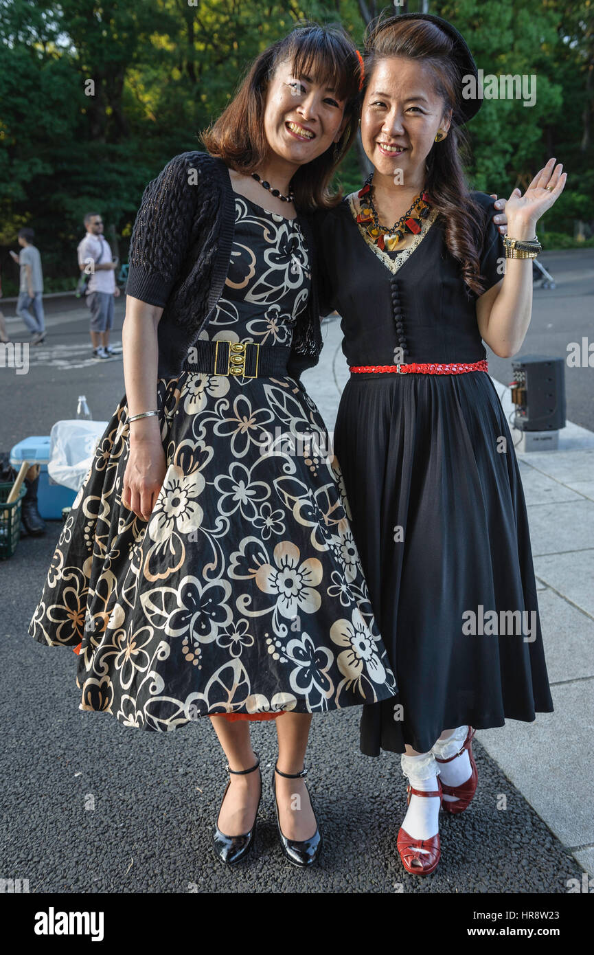Group of people that gathers every weekend in Yoyogi park in Tokyo ...