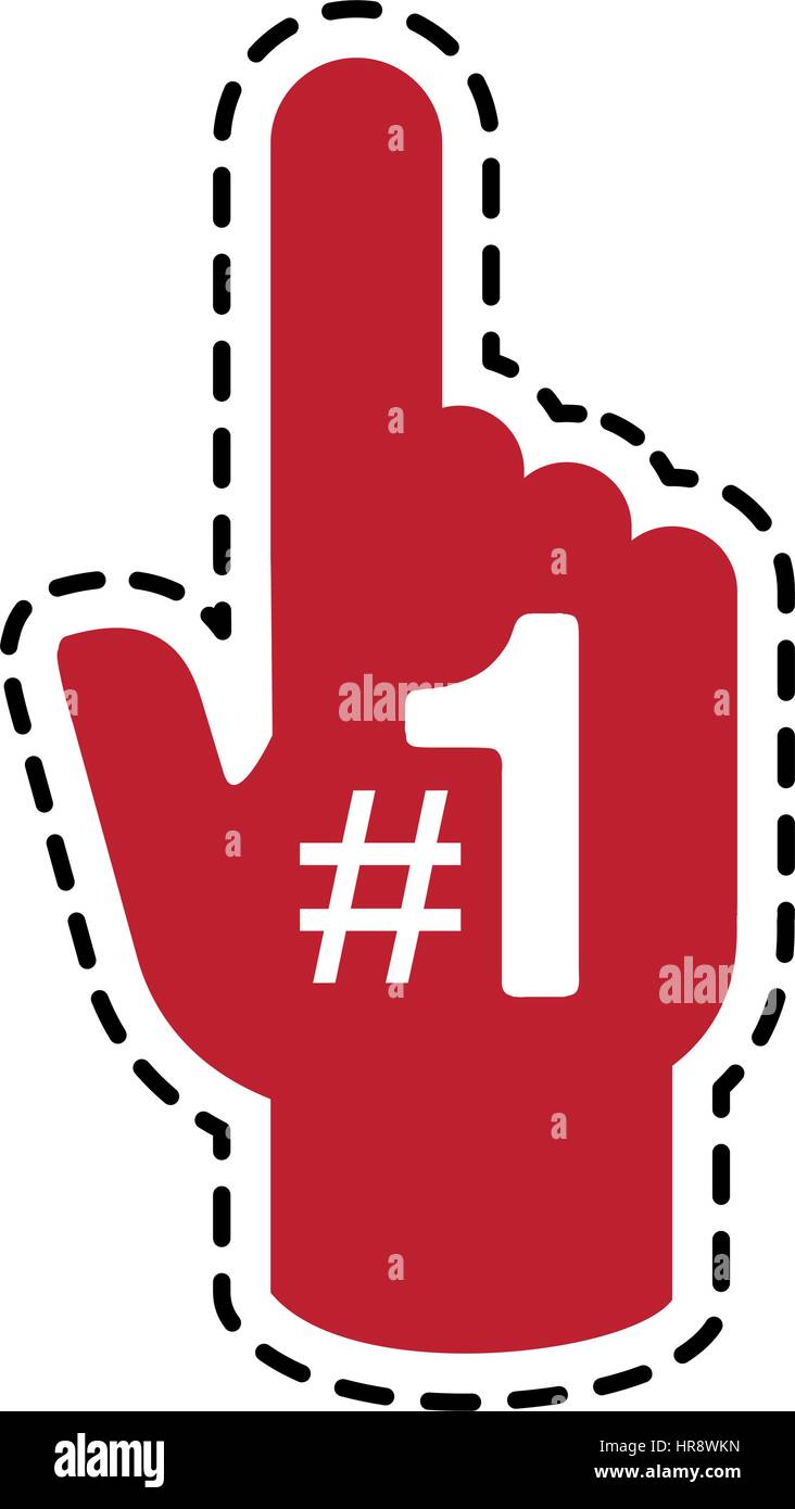 fan foam finger icon image Stock Vector Image & Art - Alamy
