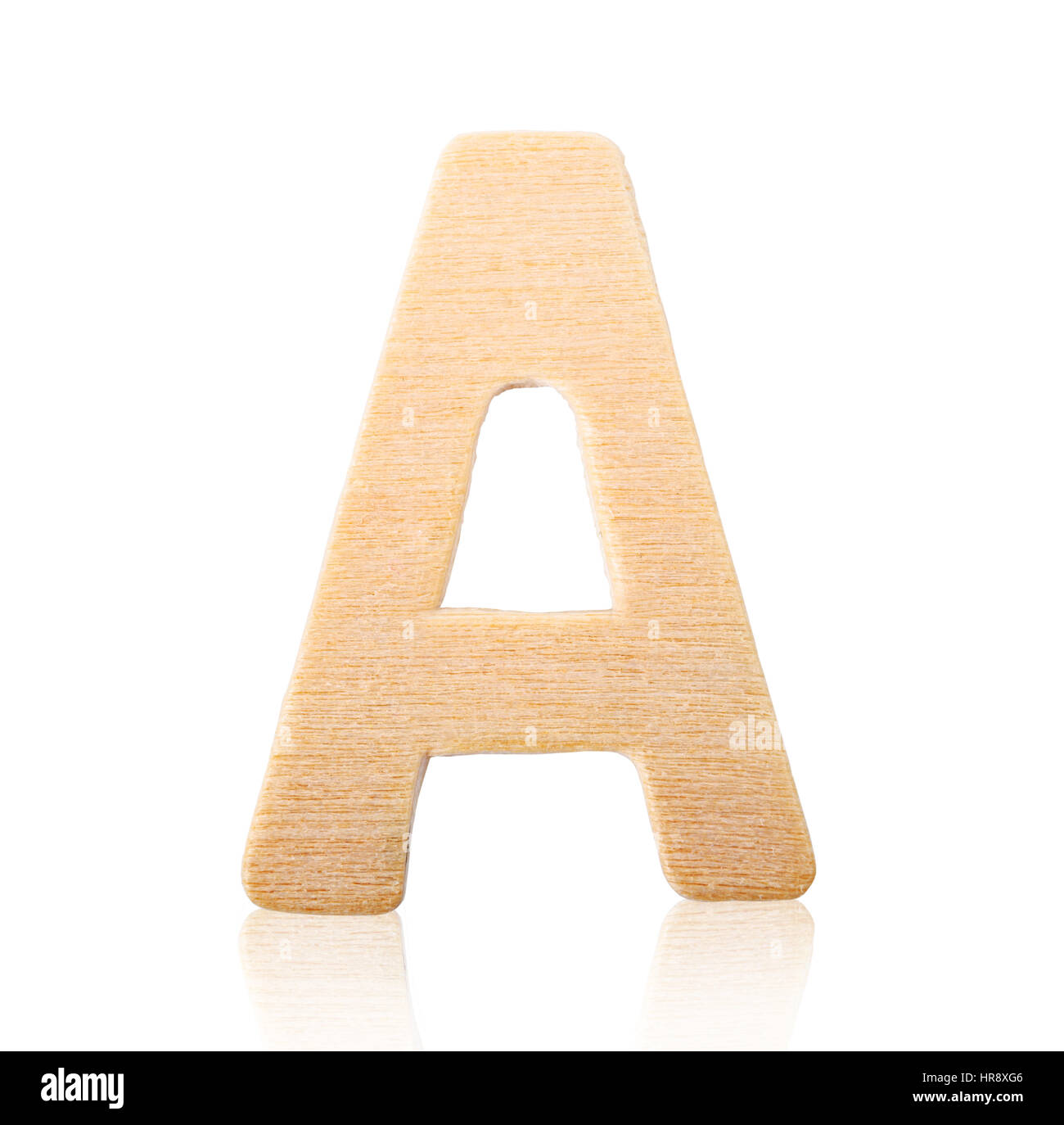 Wooden alphabet letter A isolated on white background, Saved clipping ...
