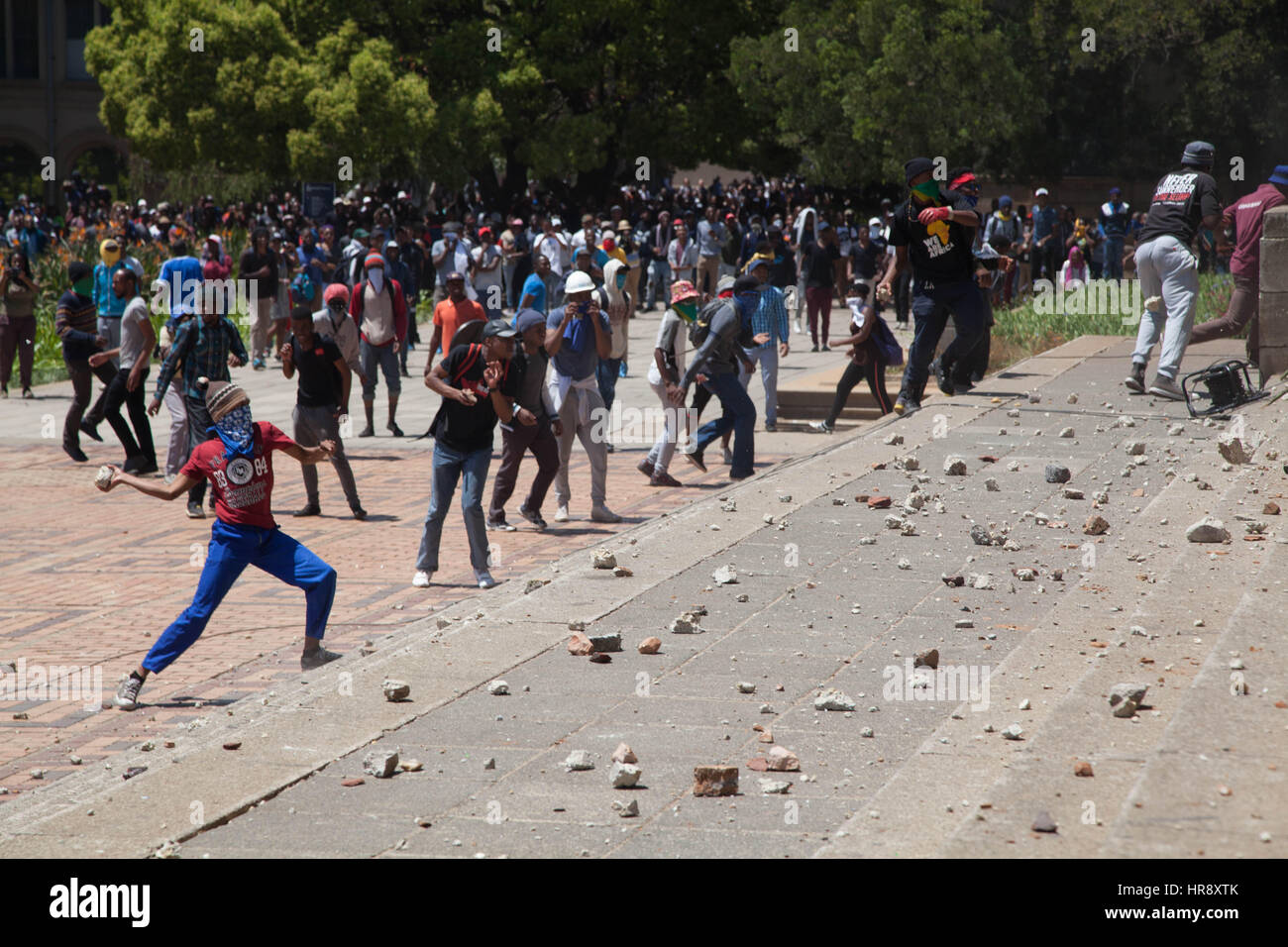Nationwide South African Student Protest For Free Education Using The feesmustfall Slogan nationwide-south-african-student-protest-for-free-education-using-the-feesmustfall-slogan