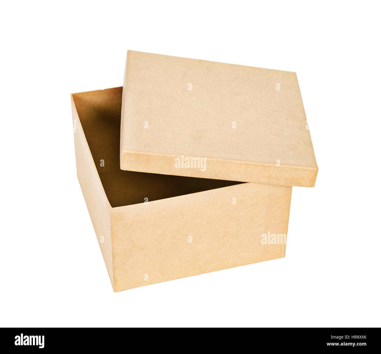 Brown recycle paper box isolated on white background, Saved clipping ...