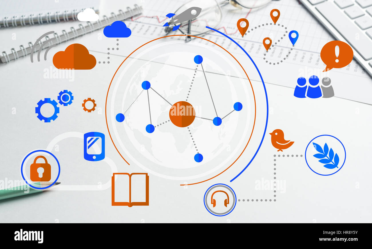 Wireless connection design Stock Photo - Alamy