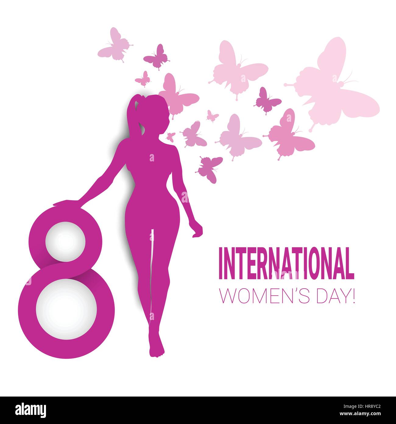 8 March International Women Day Greeting Card Stock Vector Image & Art ...