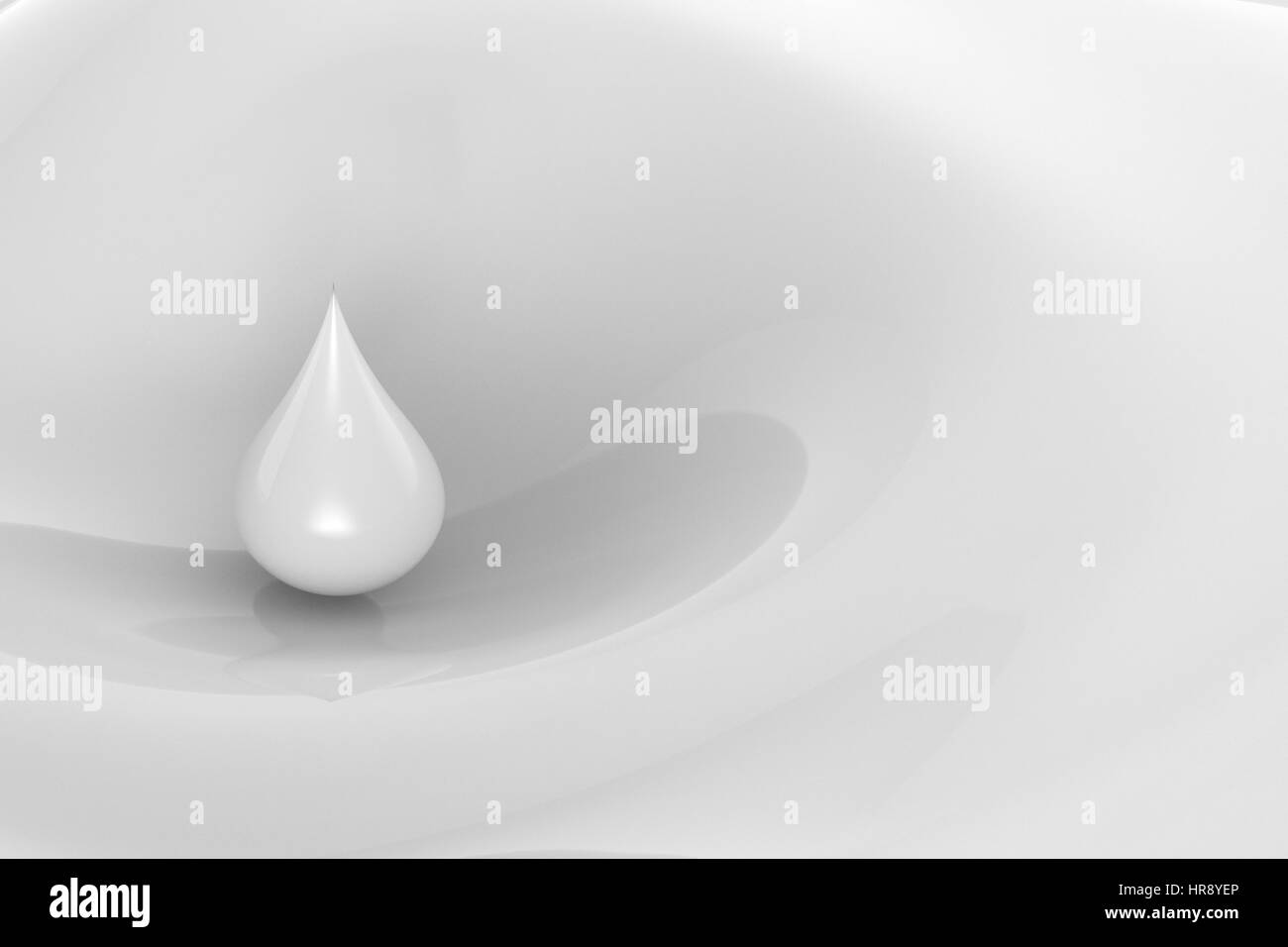3d rendering droplet of milk Stock Photo - Alamy