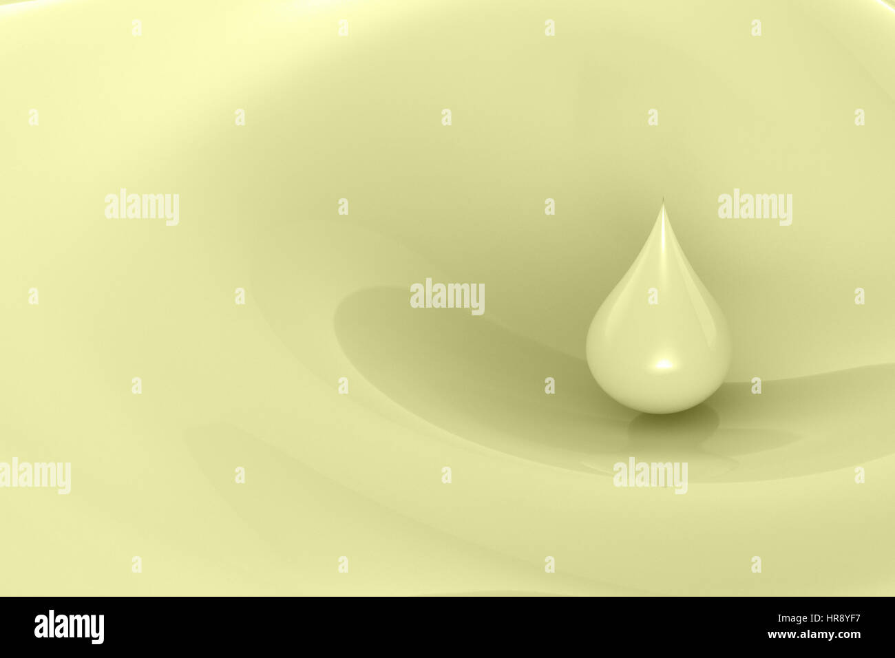 3d rendering droplet of yellow milk on yellow background Stock Photo ...