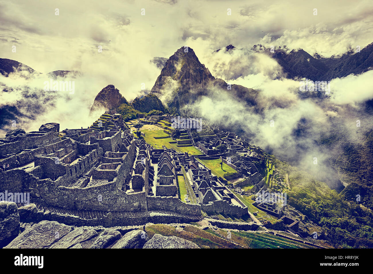 MACHU PICCHU, PERU - MAY 31, 2015: View of the ancient Inca City of ...