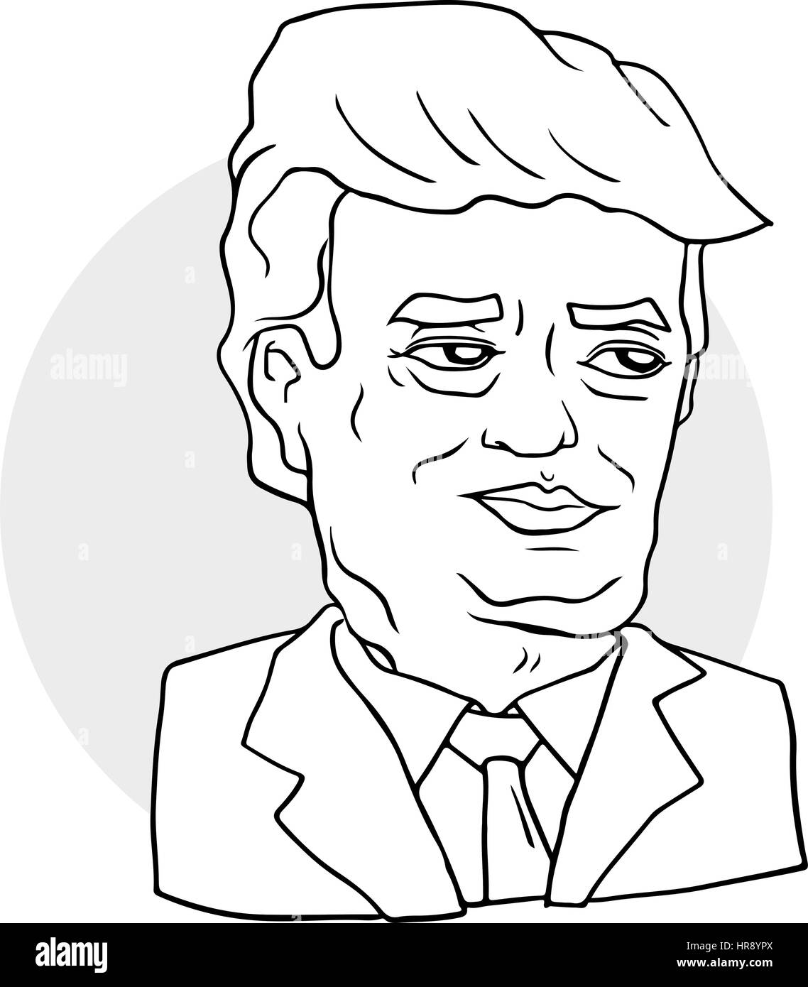 vector portrait of Mr President Donald Trump. President of the United ...