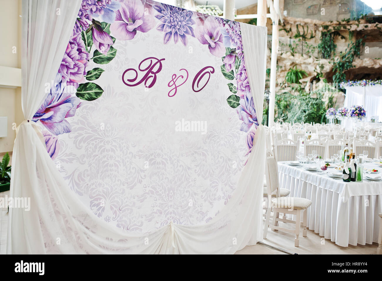 Wedding photo frame or banner for guests Stock Photo - Alamy