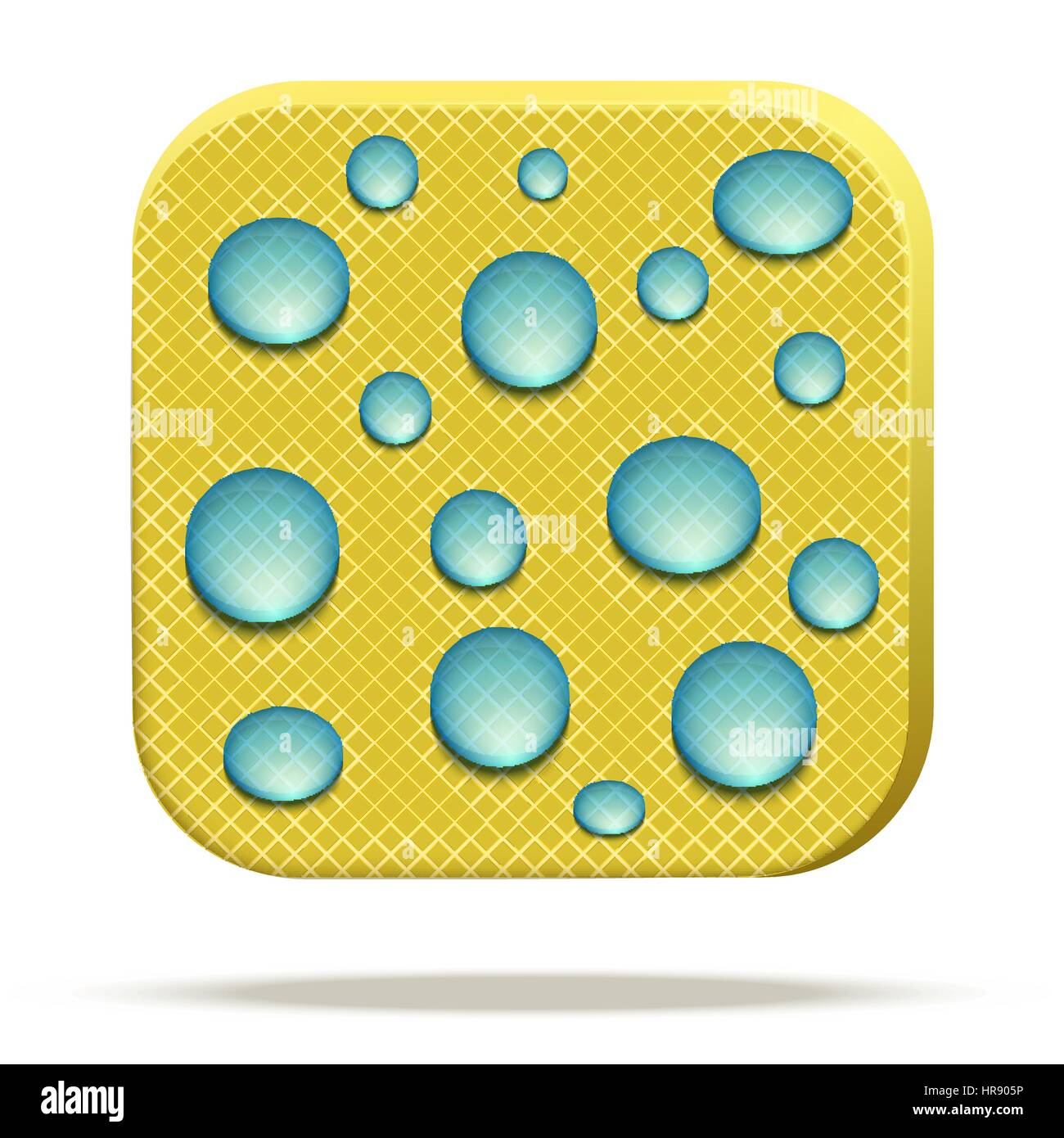 Icons of waterproof material. Reticulated fabric rip stop. Technical ...