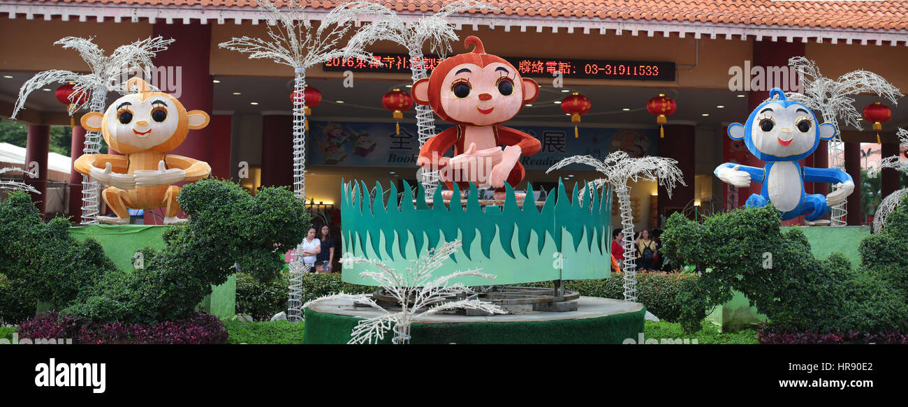 Chinese zodiac replica of monkey at Fo Guang Shan temple, Jenjarom ...
