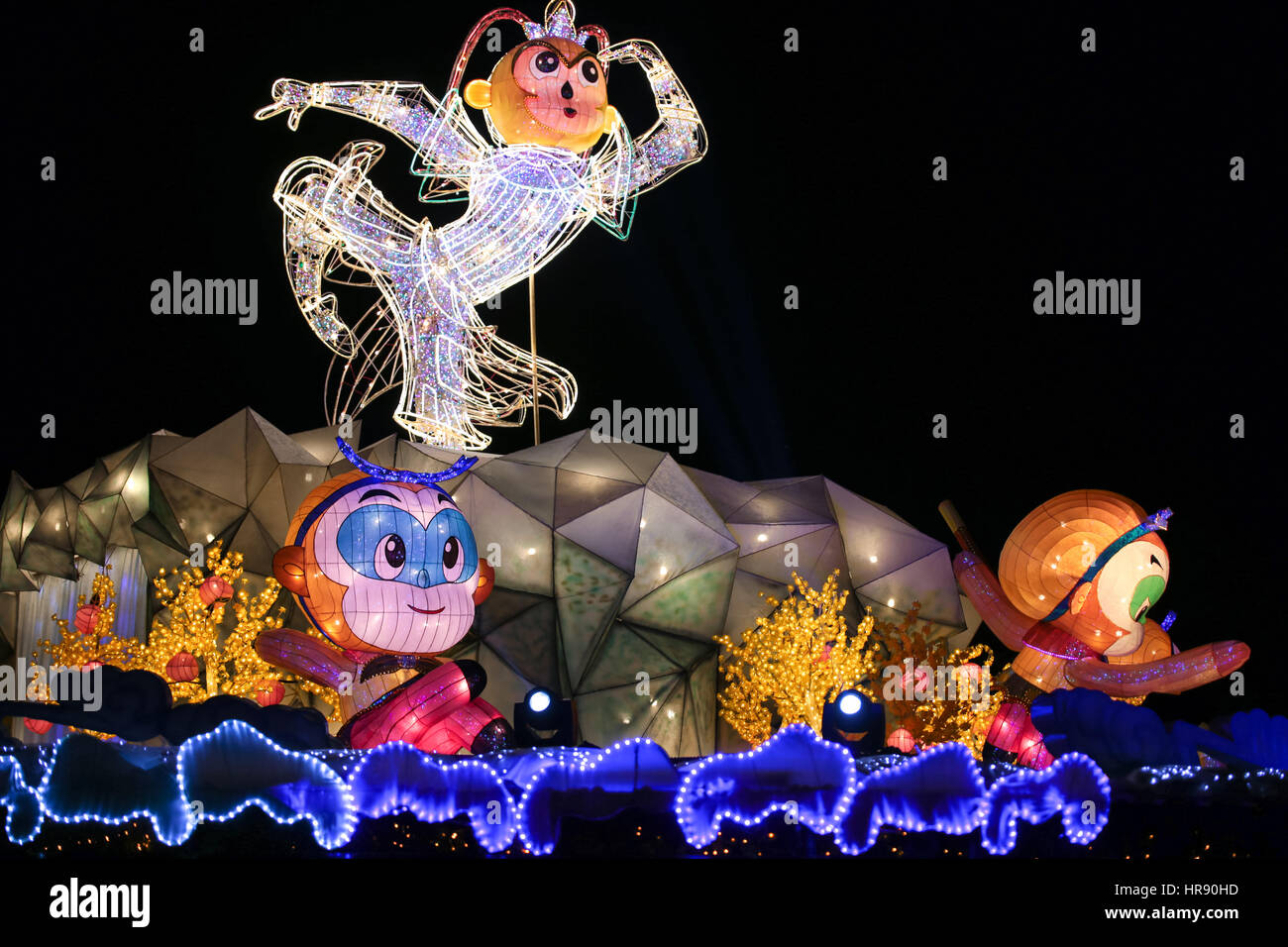 LED light replica of chinese zodiac Sun wukong, the mythological monkey ...
