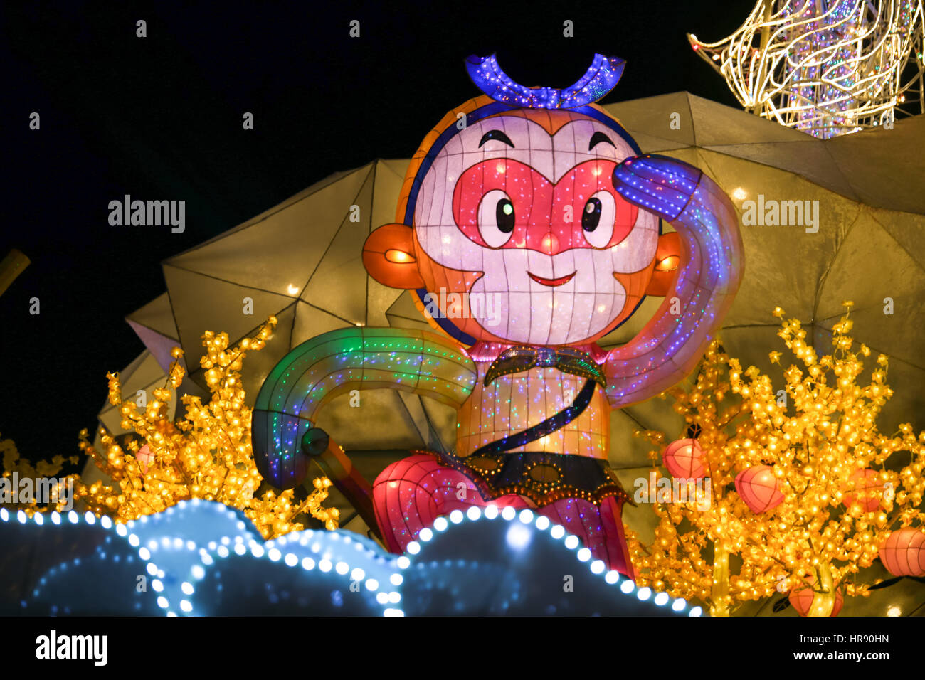 LED light replica of chinese zodiac Sun wukong, the mythological monkey ...