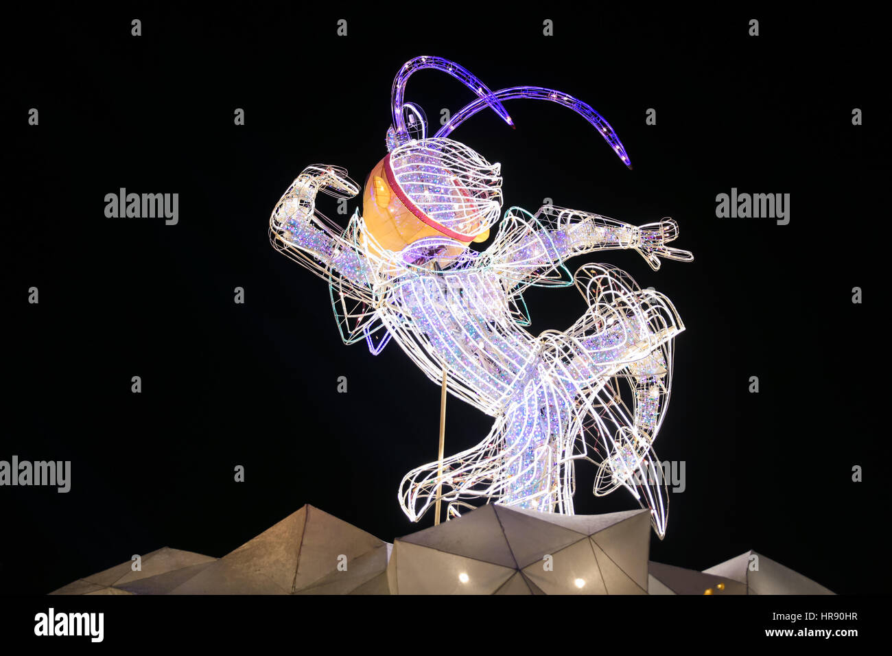 LED light replica of chinese zodiac Sun wukong, the mythological monkey ...