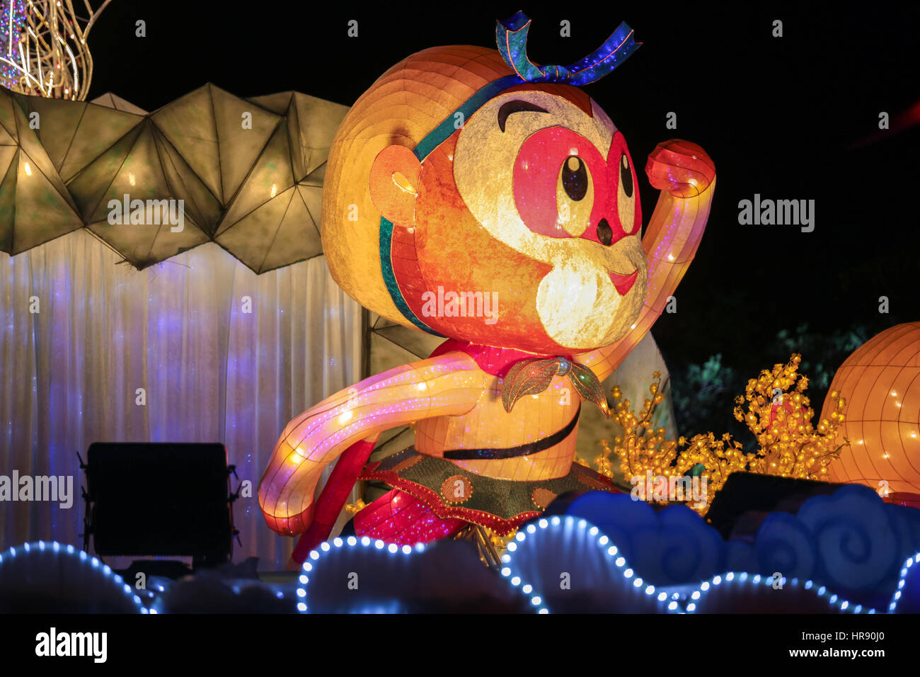 LED light replica of chinese zodiac Sun wukong, the mythological monkey ...