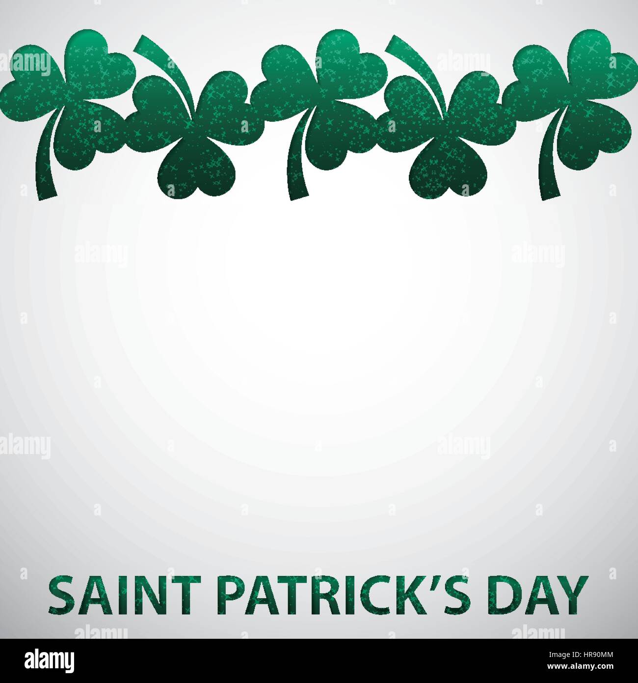 Shamrock cut out St. Patrick's Day card in vector format Stock Vector ...