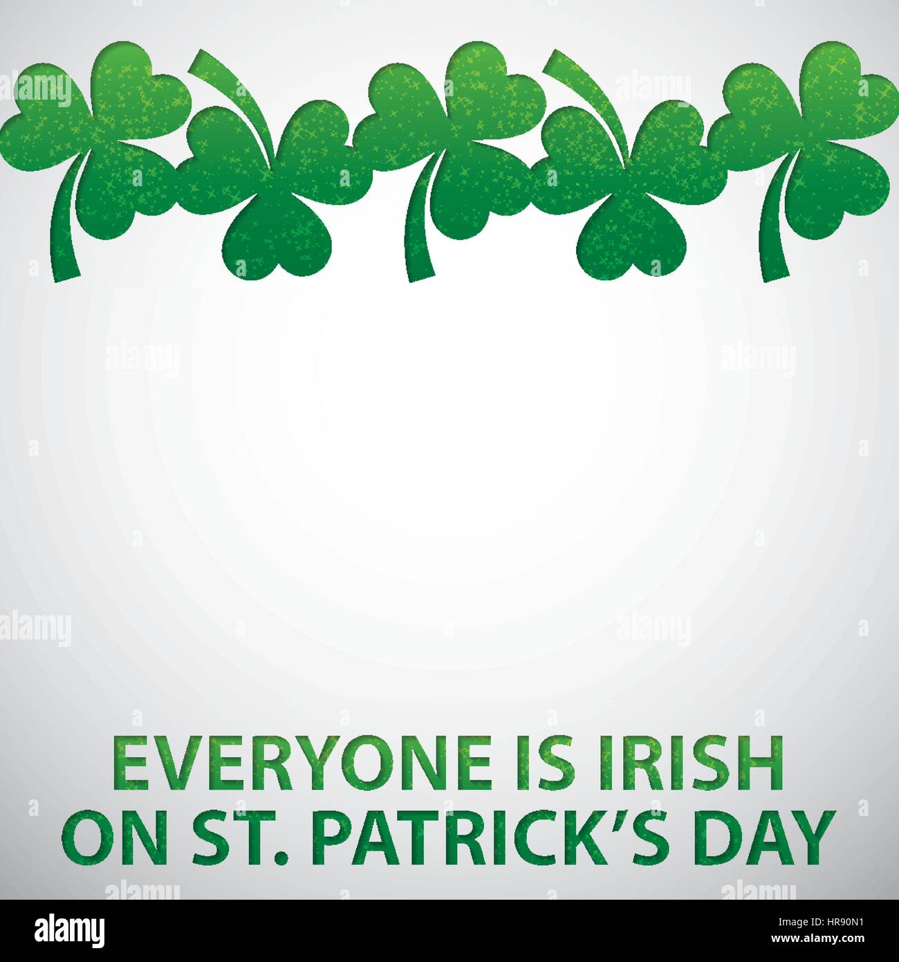 Shamrock cut out St. Patrick's Day card in vector format Stock Vector ...