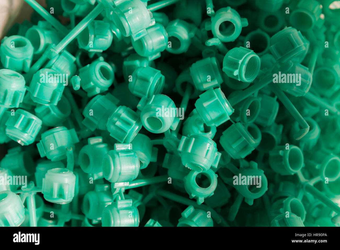 many plastic closures, close up Stock Photo - Alamy