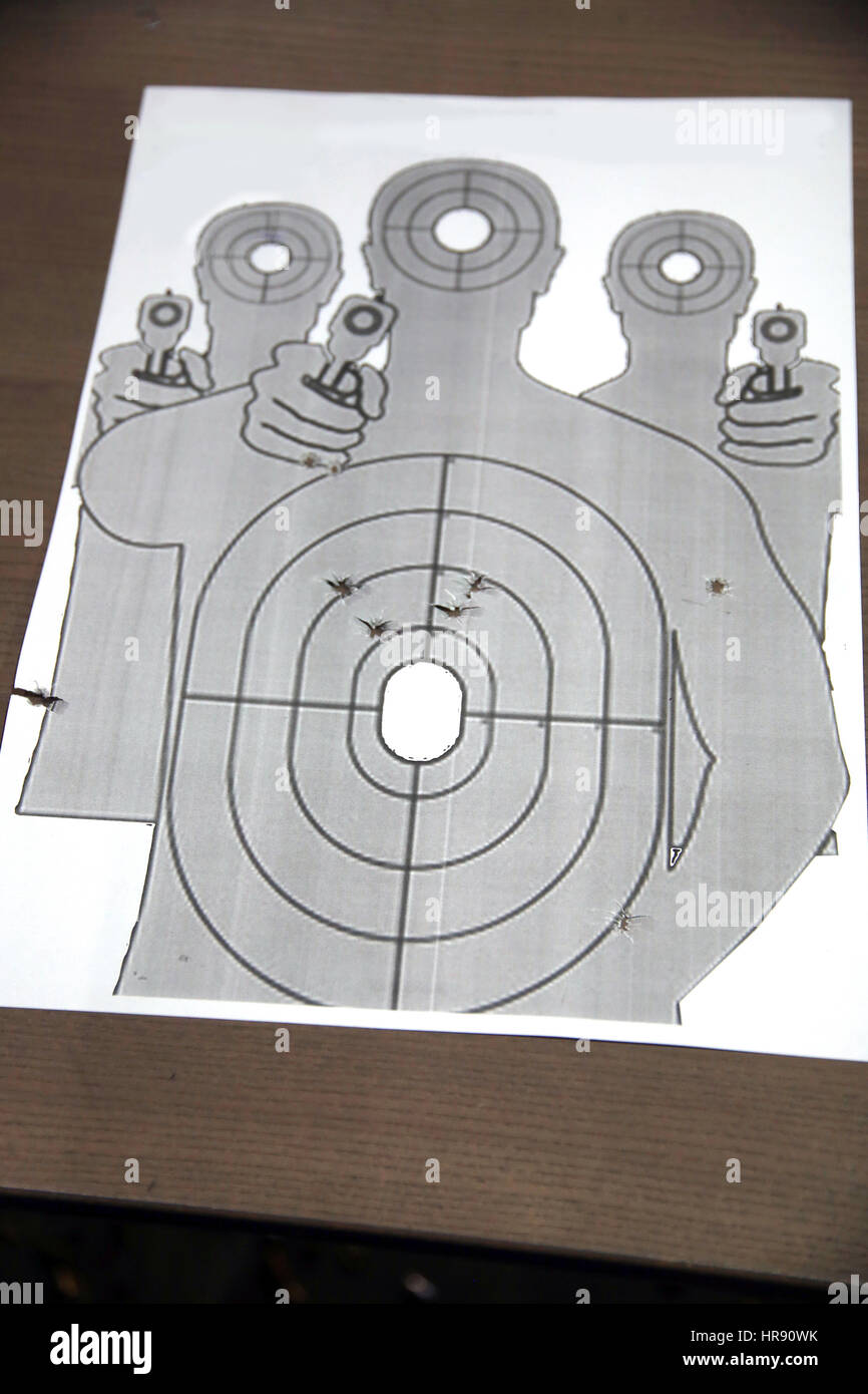 Shooting target black human silhouette hi-res stock photography and ...