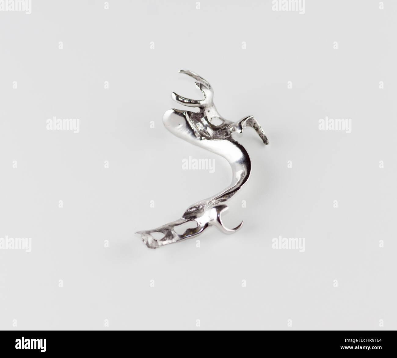 arc prosthesis frame is made of a metal alloy in dental laboratory ...