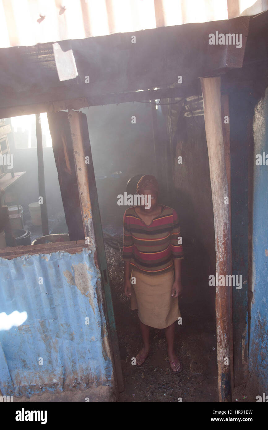 The kitchen at an orphanage, Kibera slums. Nairobi, Kenya, East Africa ...