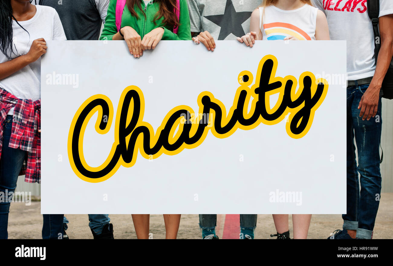 Charity Donation Writing Word Concept Stock Photo - Alamy