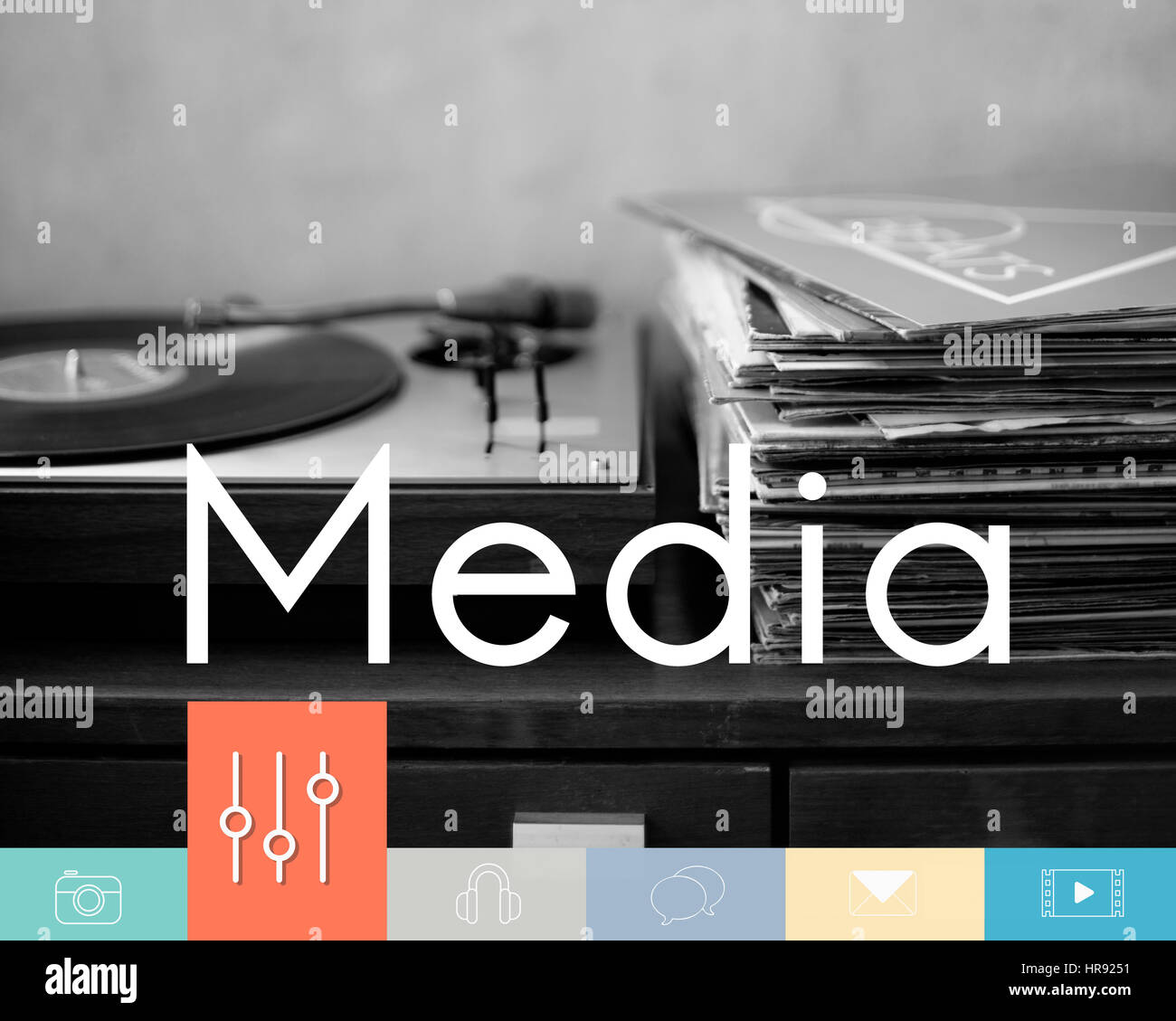 Music Equalizer Button Multimedia Icon Stock Photo - Alamy
