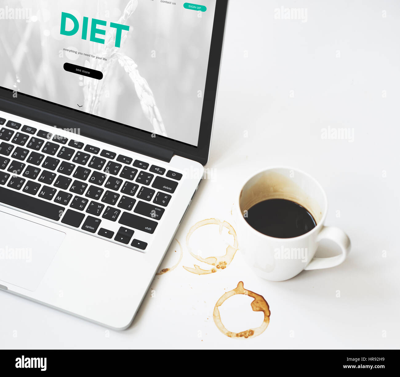 Balance Diet Fitness Healthy Food Life Concept Stock Photo - Alamy