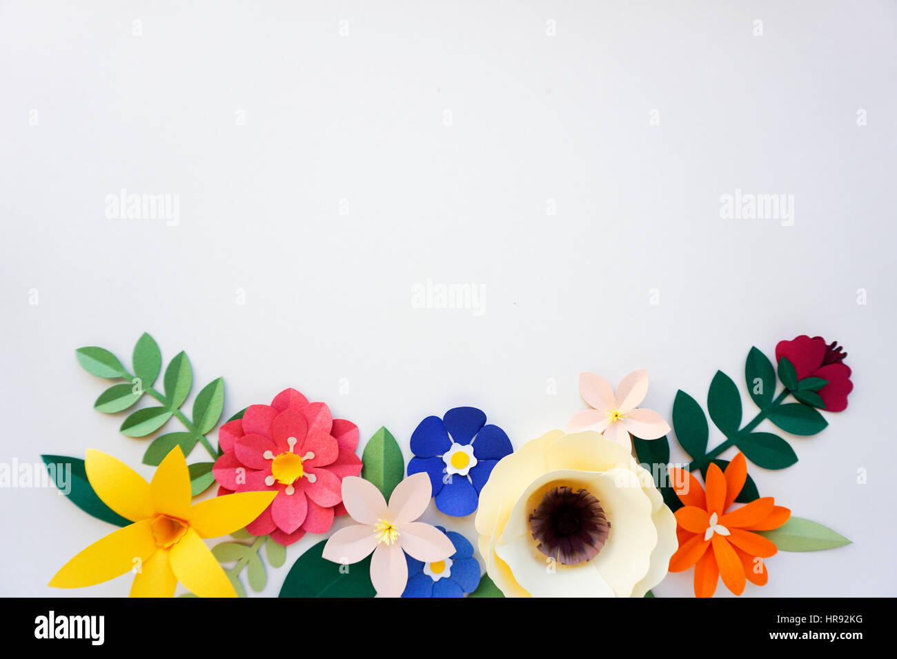 Flowers Handmade Design Papercraft Art Stock Photo - Alamy