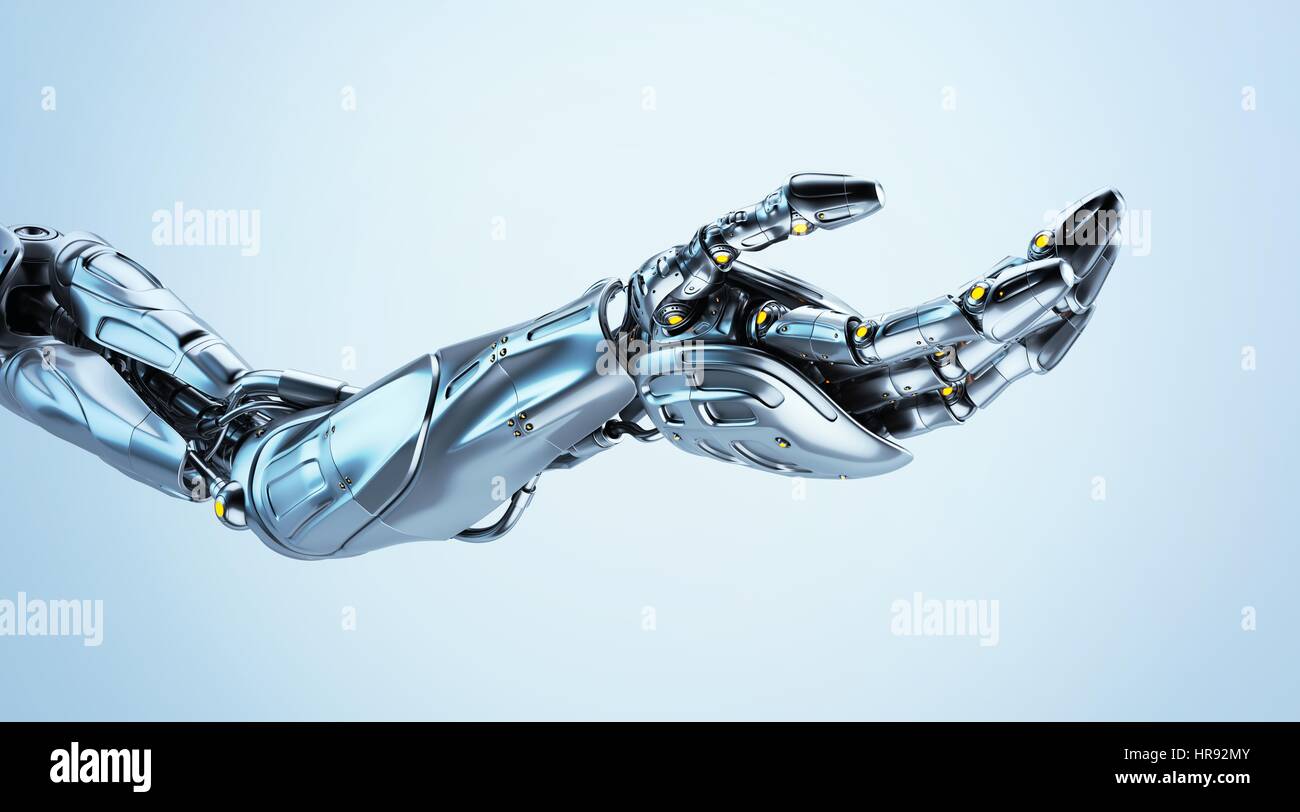 A robotic arm, type of bionic arm with similar functions to a human arm ...
