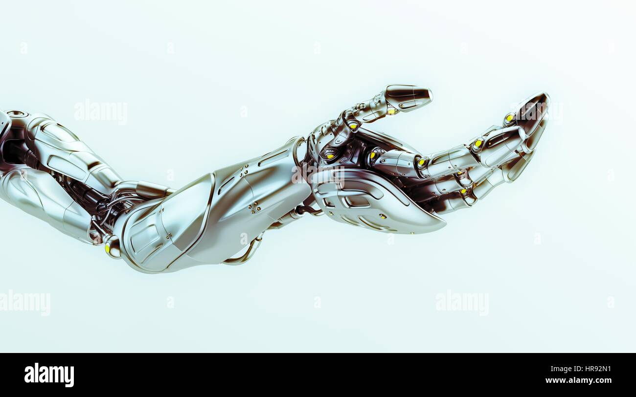 A robotic arm, type of bionic arm with similar functions to a human arm ...