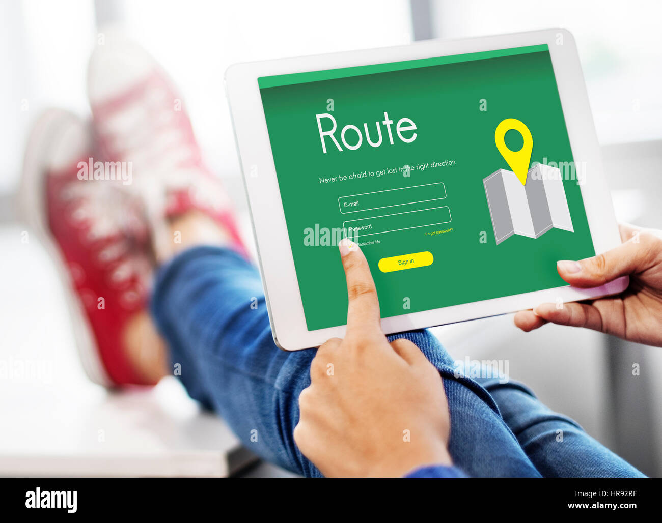 Journey Location Route Directions Navigation Stock Photo - Alamy