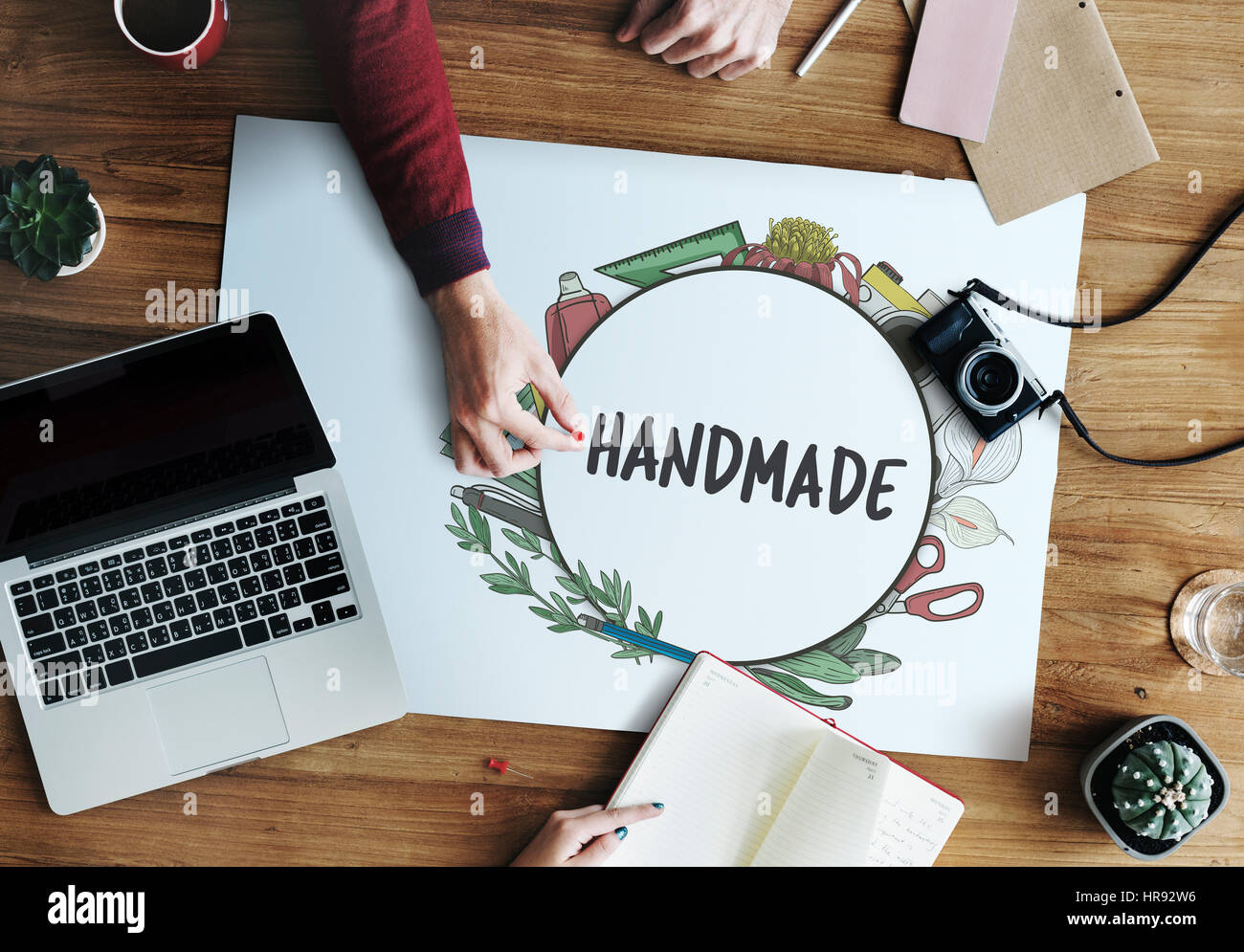 Handcraft Handmade DIY Skills Drawing Stock Photo - Alamy