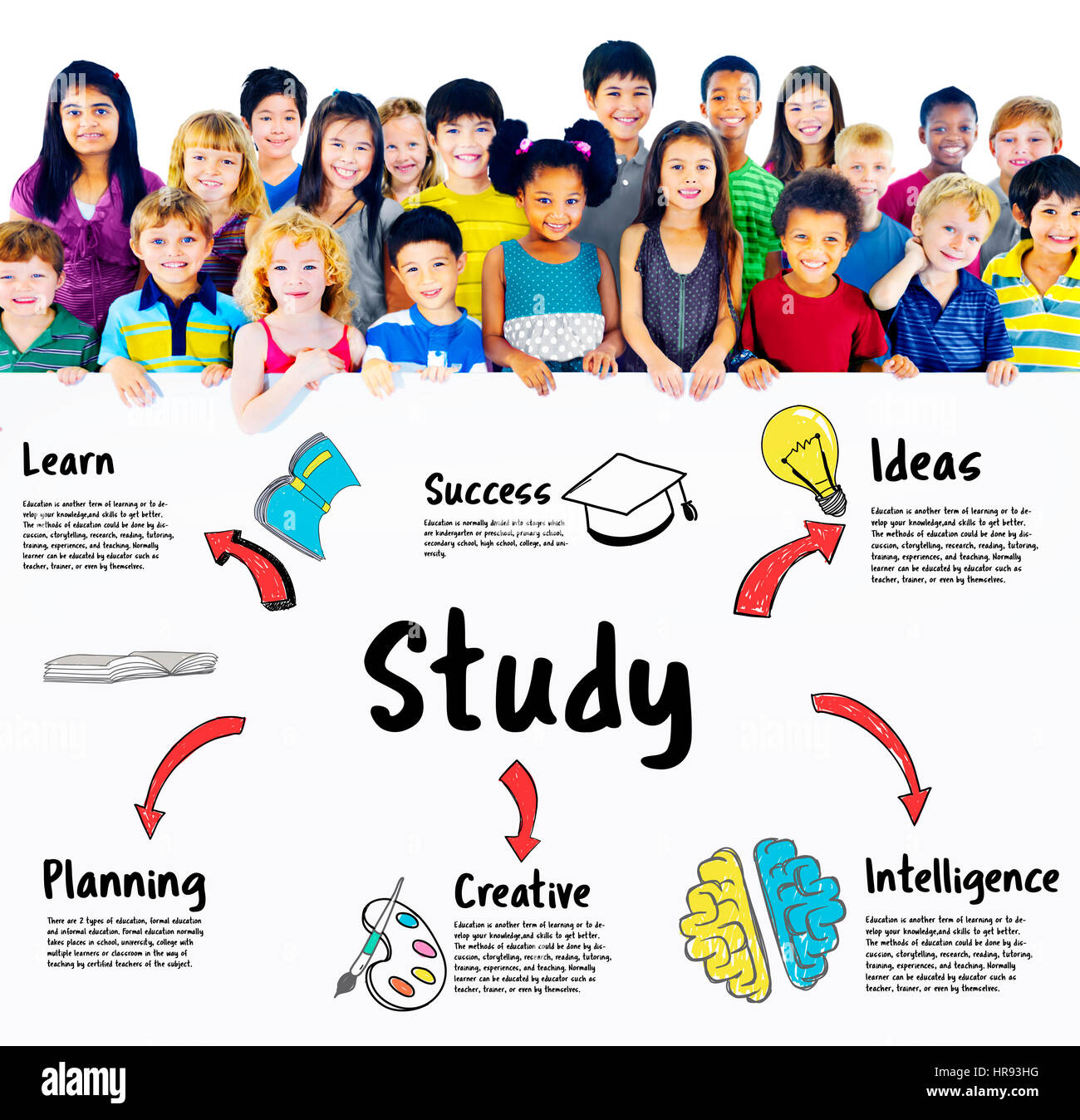 Learning School Education Diagram Concept Stock Photo - Alamy
