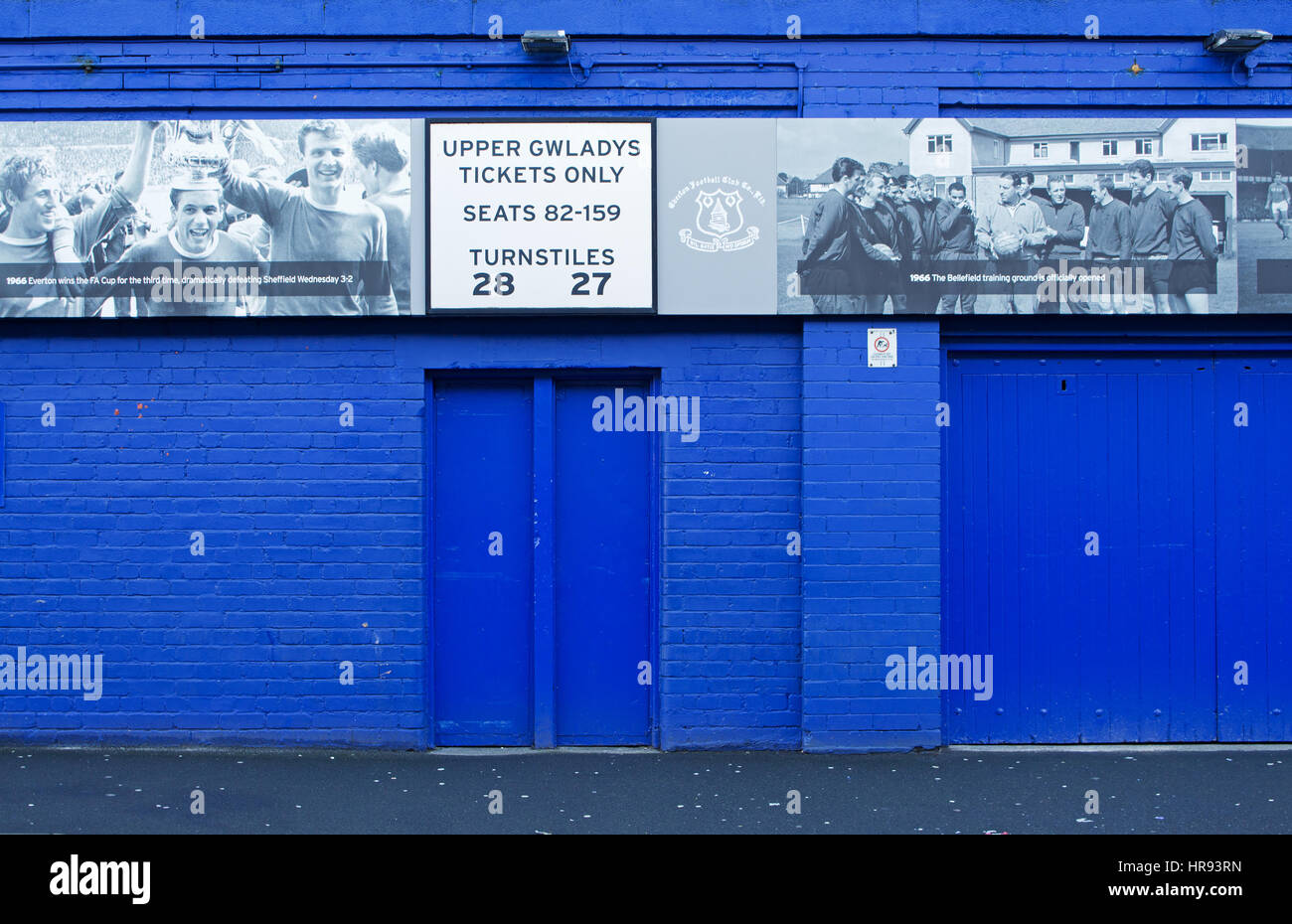 Turnstiles at Goodison Park Stadium, home of Everton Football Club ...