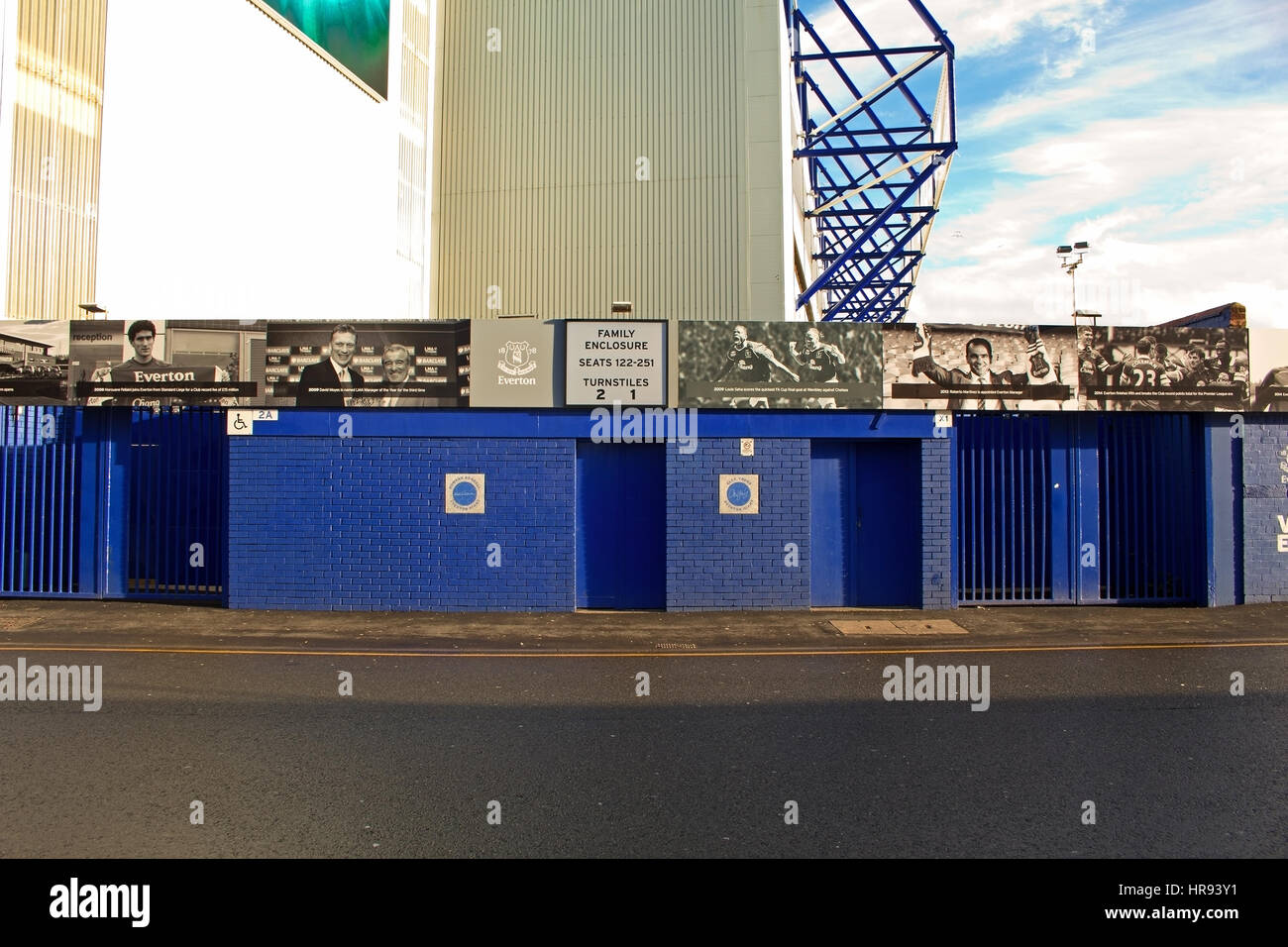 Turnstiles at Goodison Park Stadium, home of Everton Football Club ...
