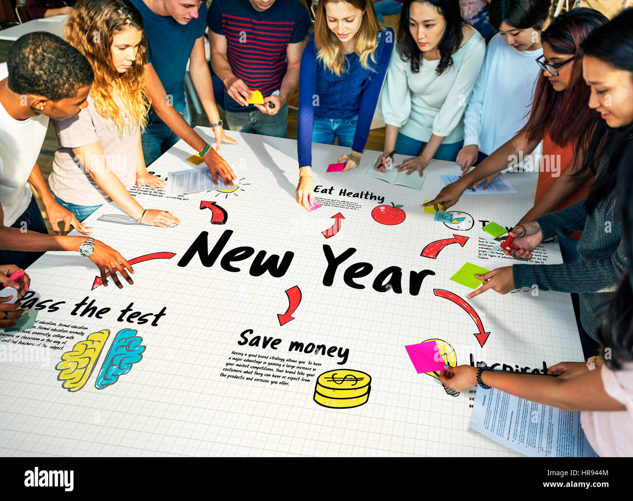 New Year Plan Goals Concept Stock Photo - Alamy