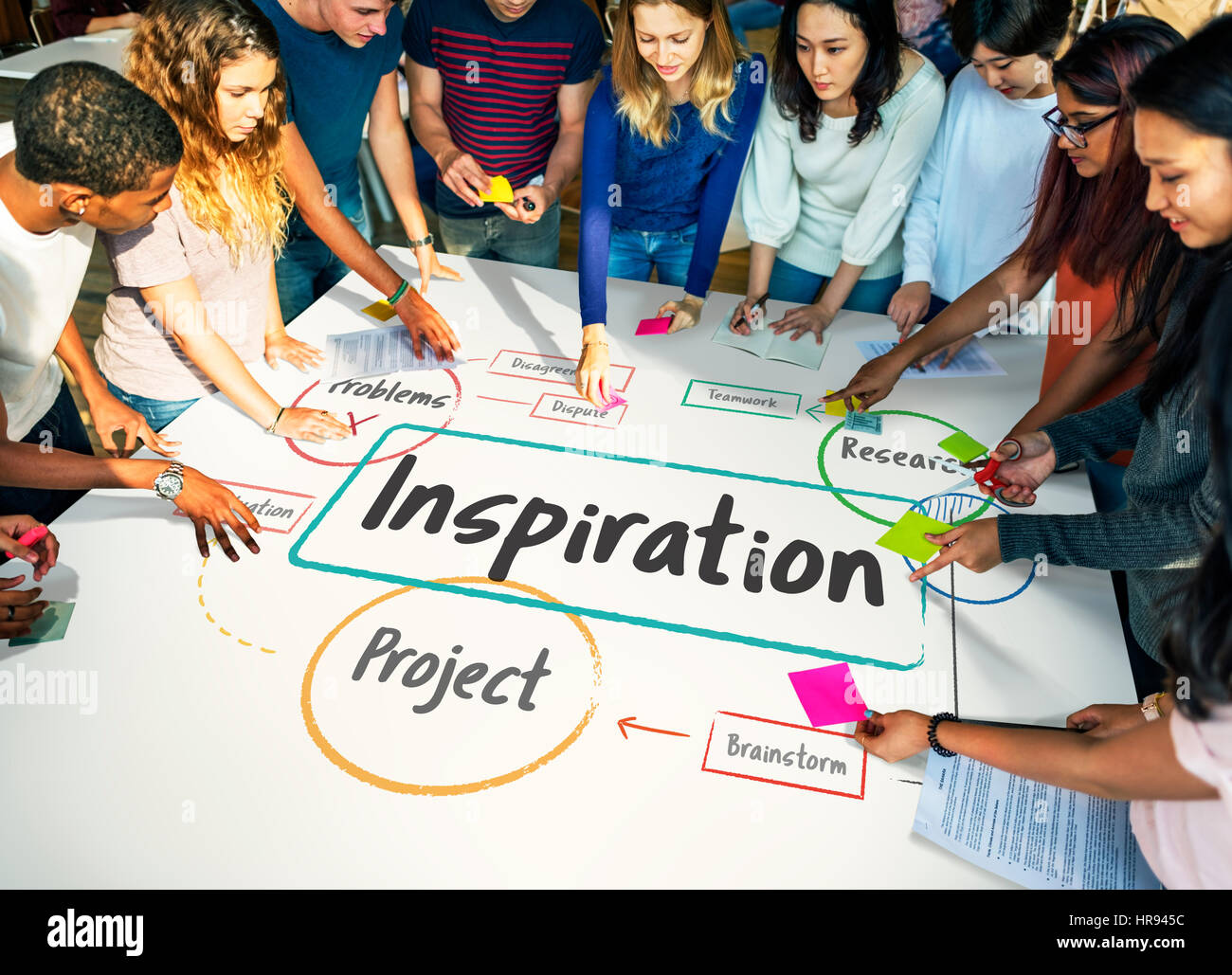 Inspiration Creative Ideas Brainstorming Concept Stock Photo - Alamy