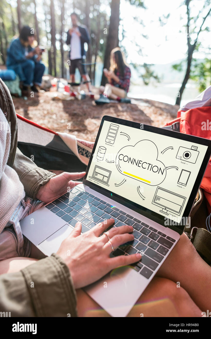 Connection Link Networking Social Togetherness Concept Stock Photo - Alamy