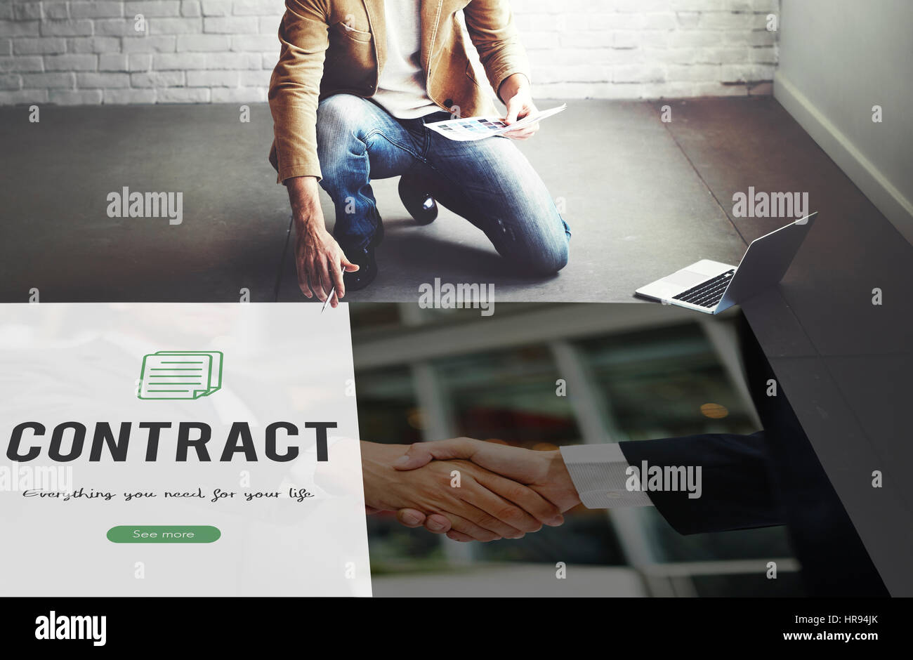 Contract handshake icon hi-res stock photography and images - Alamy