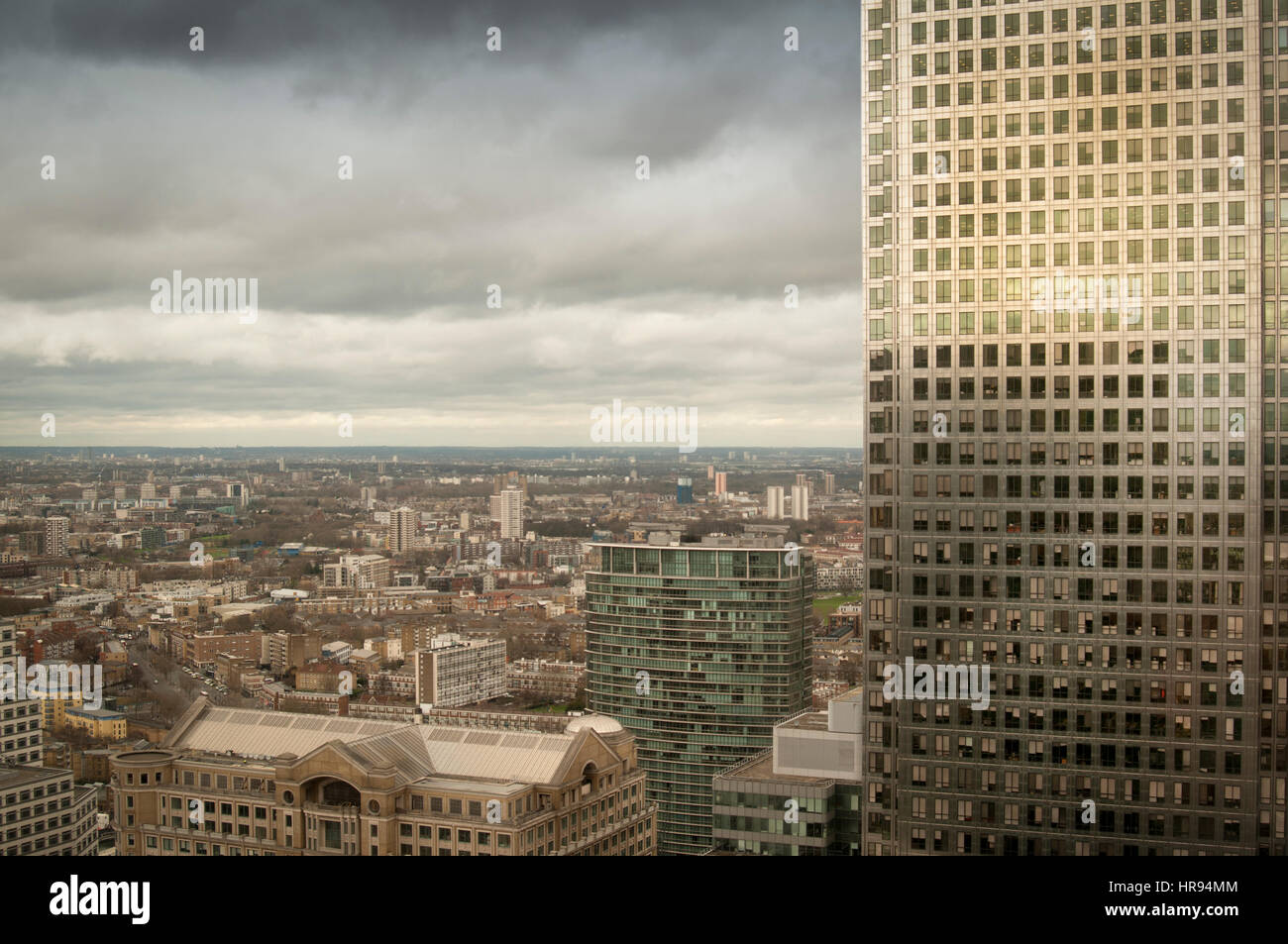One Canada Square, iconic office building in Canary Wharf Stock Photo ...