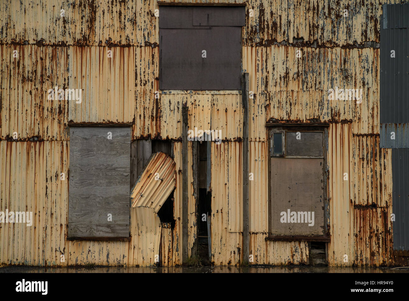 Rusty industrial building facade Stock Photo - Alamy