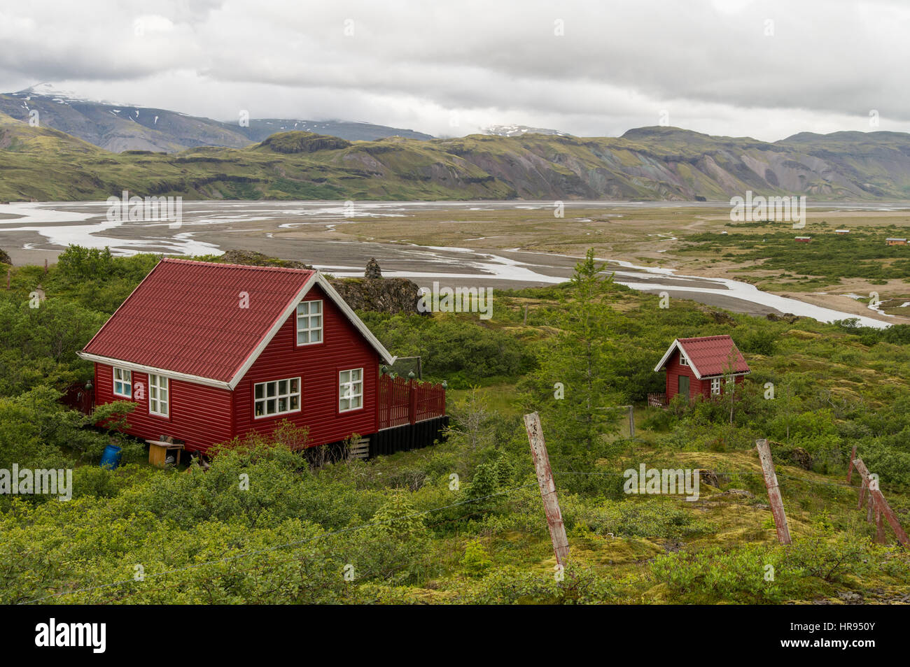Traditional wooden icelandic house Stock Photo - Alamy