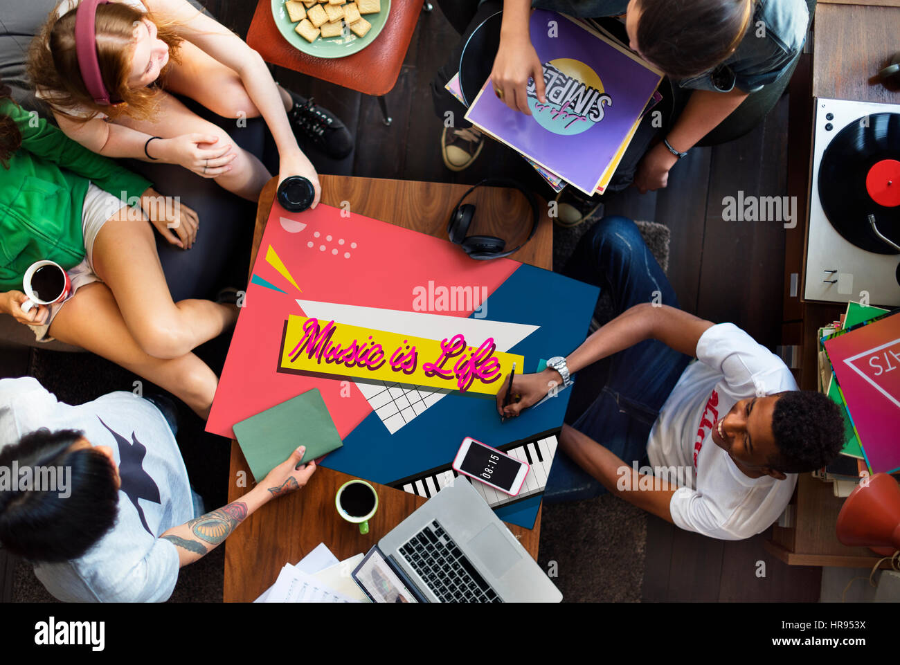Music Lifestyle Leisure Entertainment Concept Stock Photo - Alamy