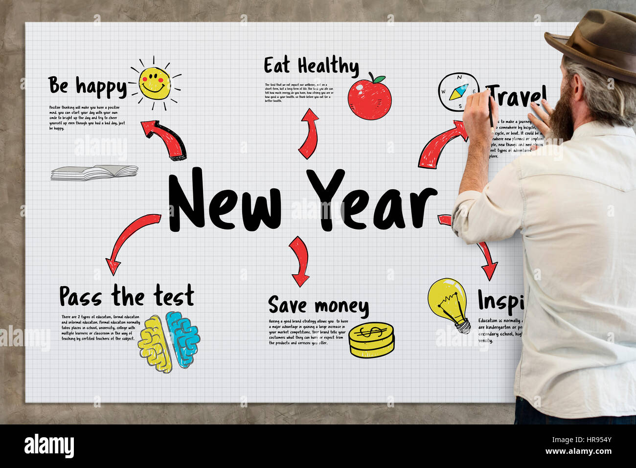 New Year Plan Goals Concept Stock Photo - Alamy