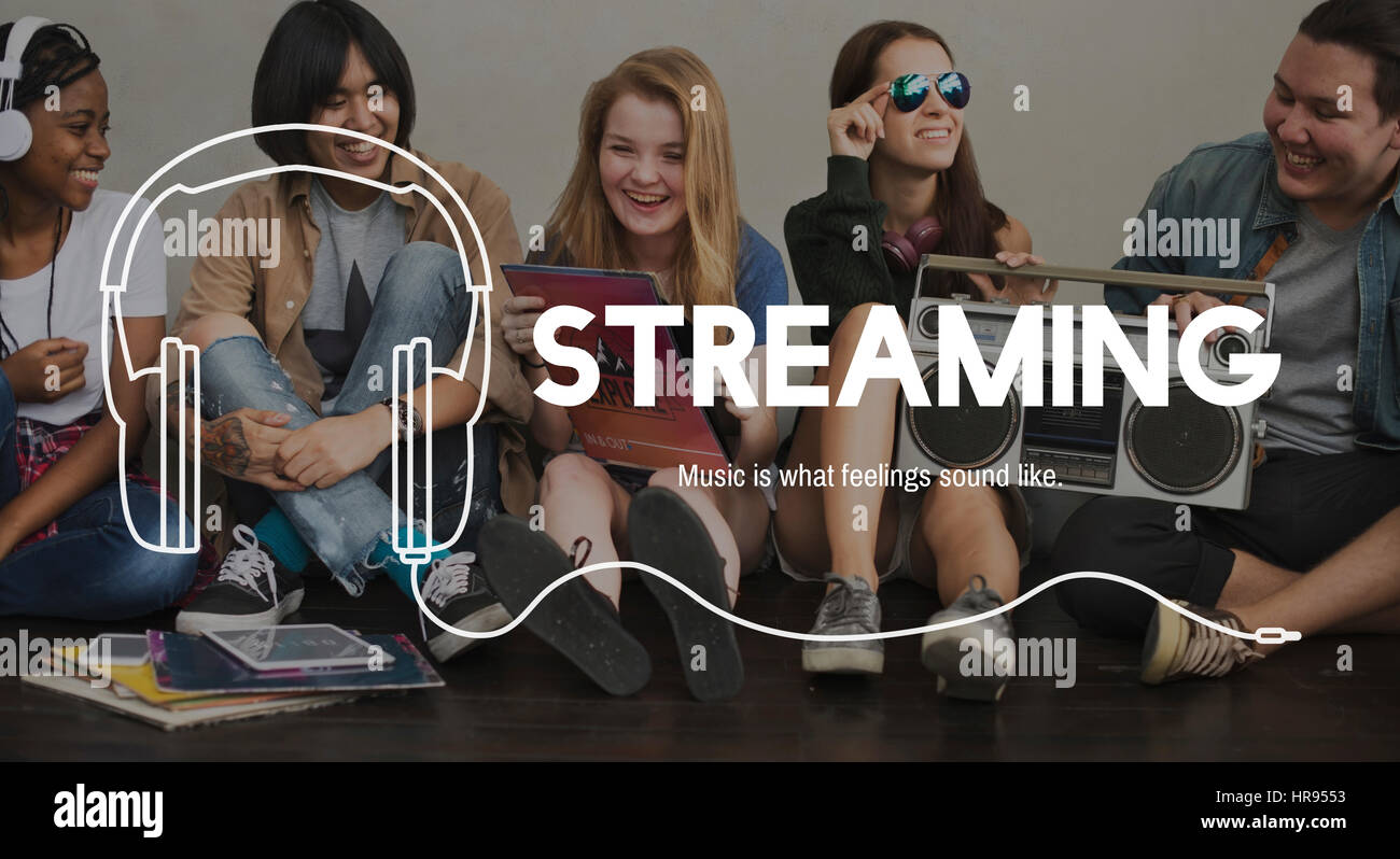 Music Lifestyle Leisure Entertainment Concept Stock Photo - Alamy