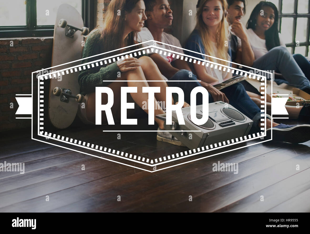 Retro Vintage Vector Graphic Concept Stock Photo - Alamy