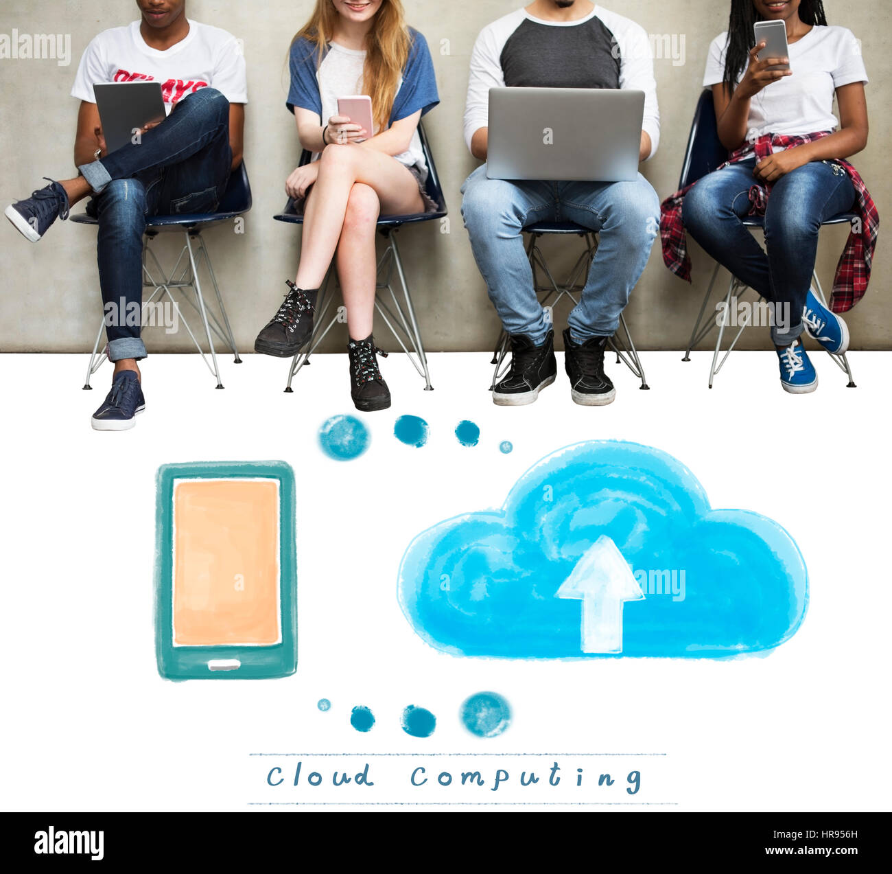 Cloud Computing Network Data Storage Sharing Concept Stock Photo - Alamy