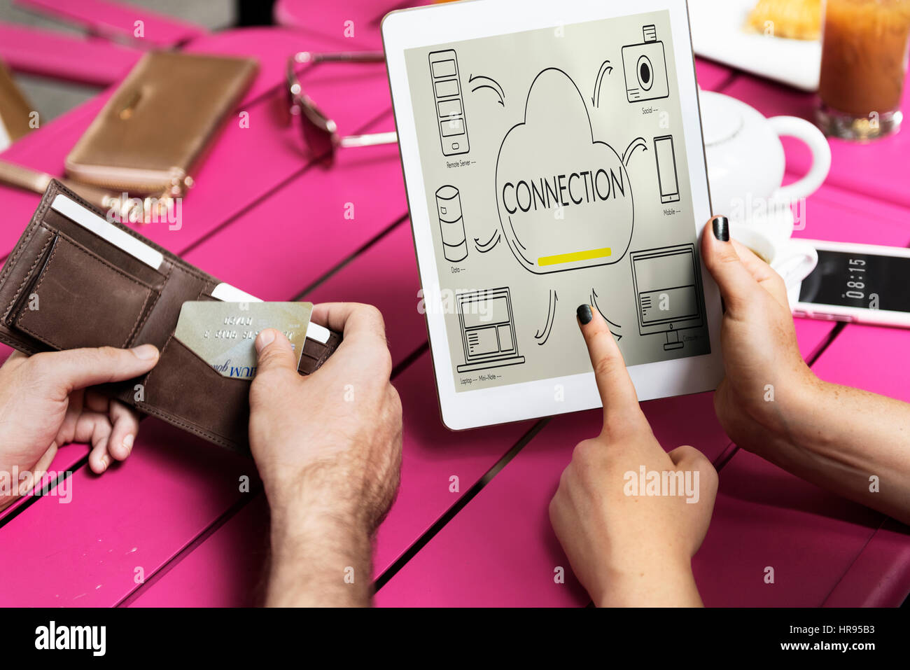 Connection Link Networking Social Togetherness Concept Stock Photo - Alamy